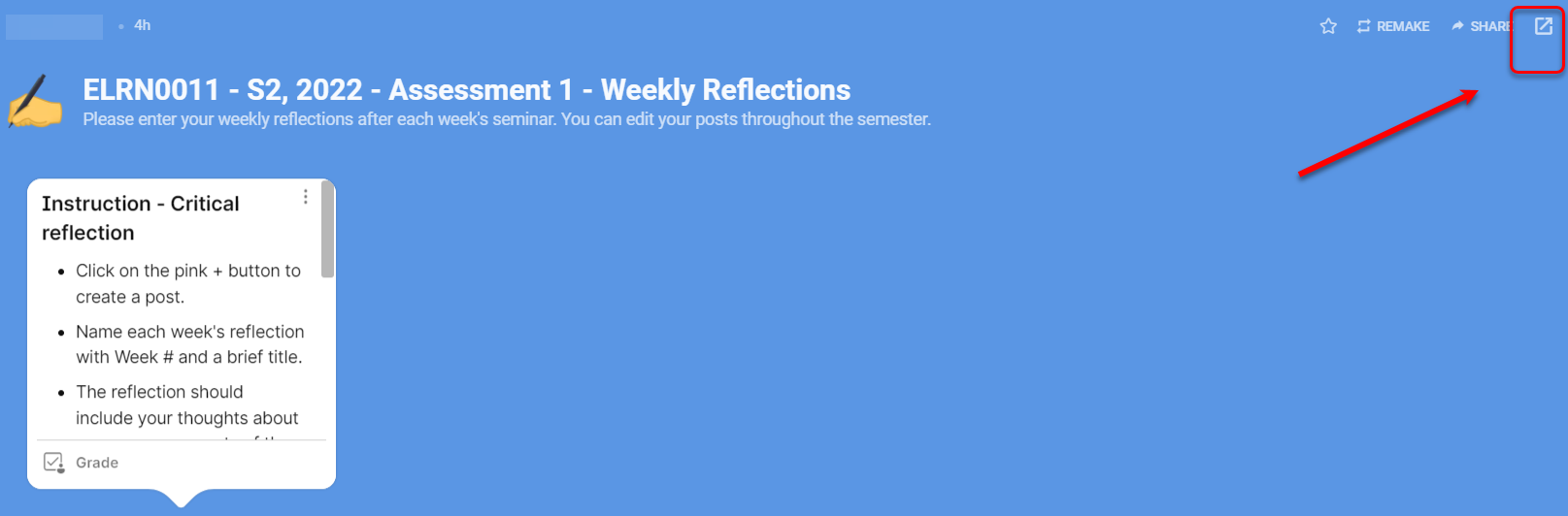 Work on a Padlet assignment (Original) - eLearning - University of Queensland